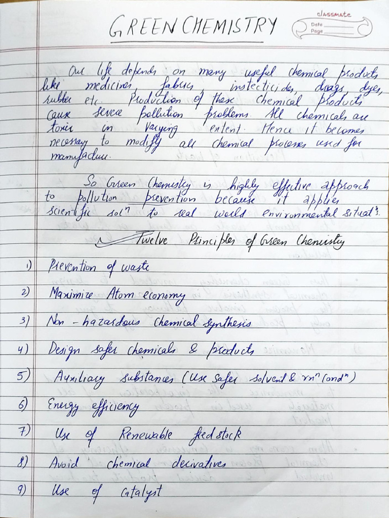 Green Chemistry AC102 | PDF