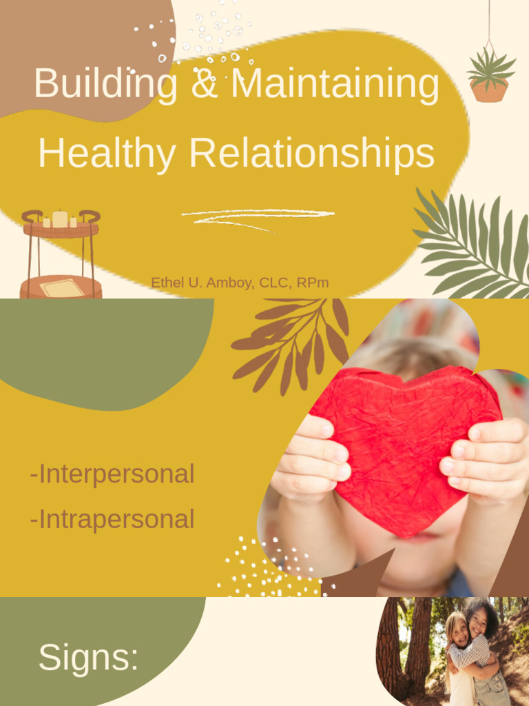 Building Maintaining Healthy Relationships | PDF