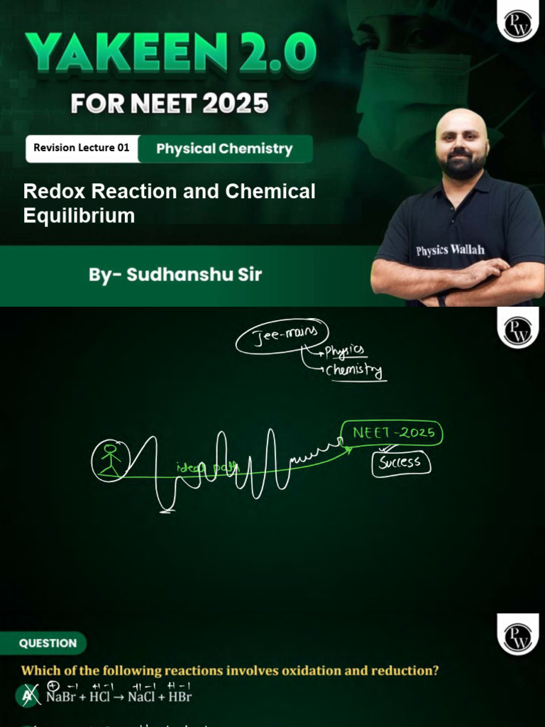 Redox Reaction and Chemical Equilibrium (Revision 01) Clas | PDF