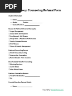 Counseling Referral Form Template PDF | PDF
