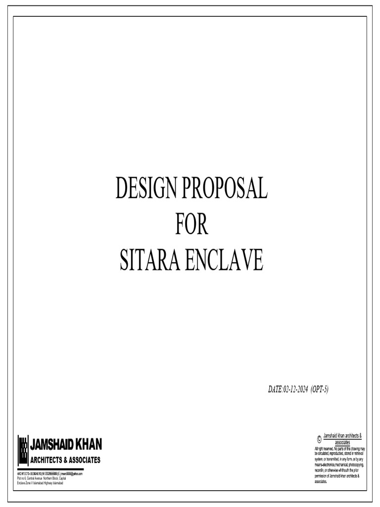 Design Proposal FOR Sitara Enclave: Jamshaid Khan | PDF