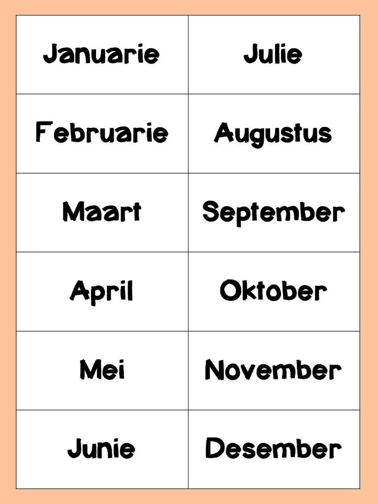 Maande Van N Jaar | PDF