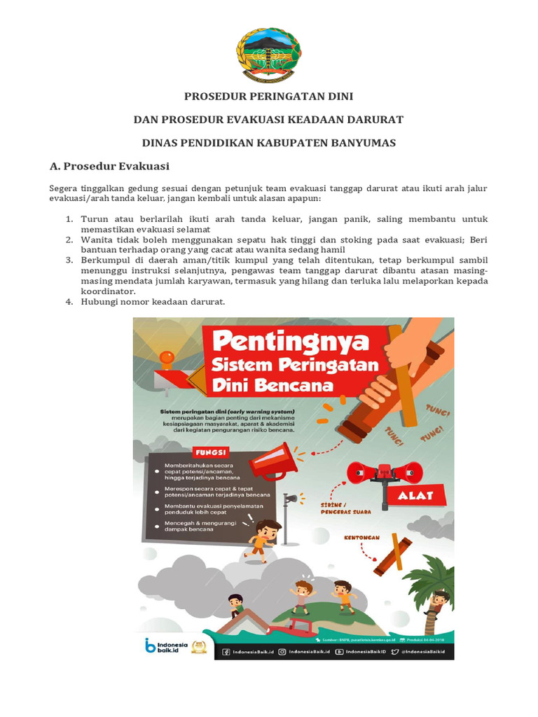 Prosedur Peringatan Dini Dan Prosedur Evakuasi Keadaan Darurat | PDF
