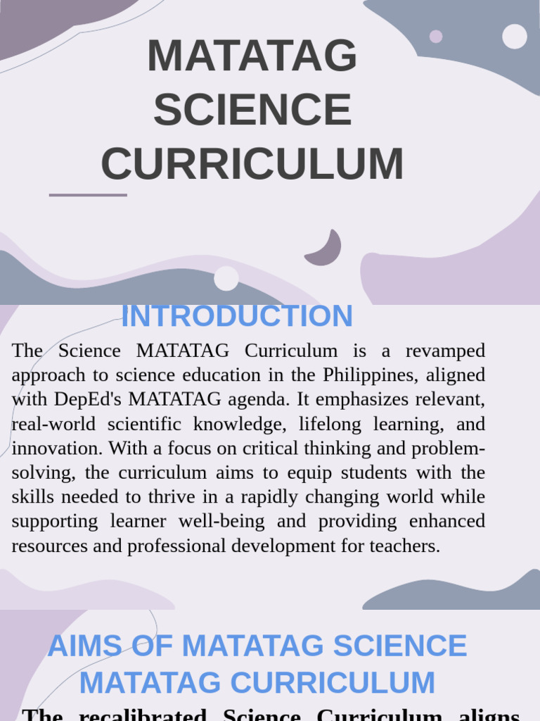 Science Matatag Curriculum | PDF | Science | Scientific Method