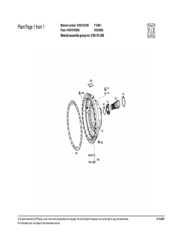 ZF减速机P4300 | PDF | Manufactured Goods | Mechanical Engineering