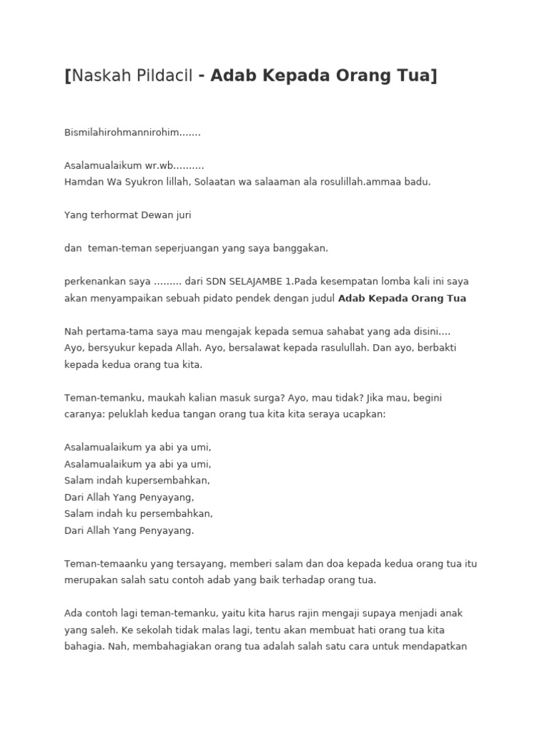 Teks Pildacil revisi | PDF