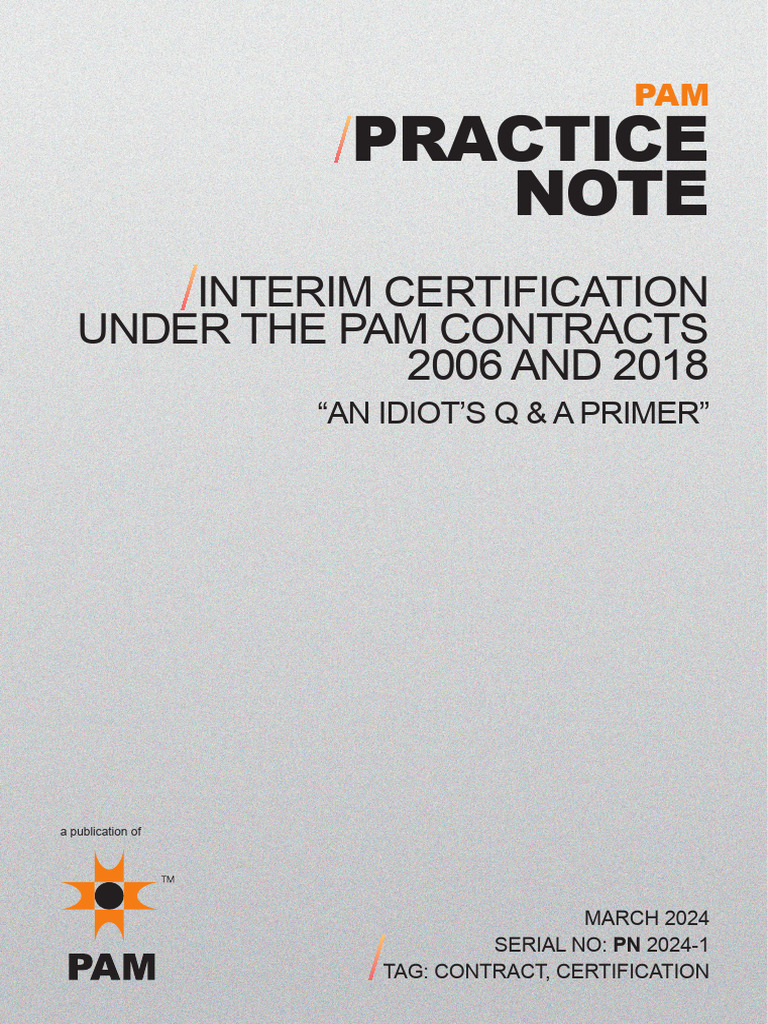 PAM Interim Certification Q&A Guide | PDF | Architect | Receipt