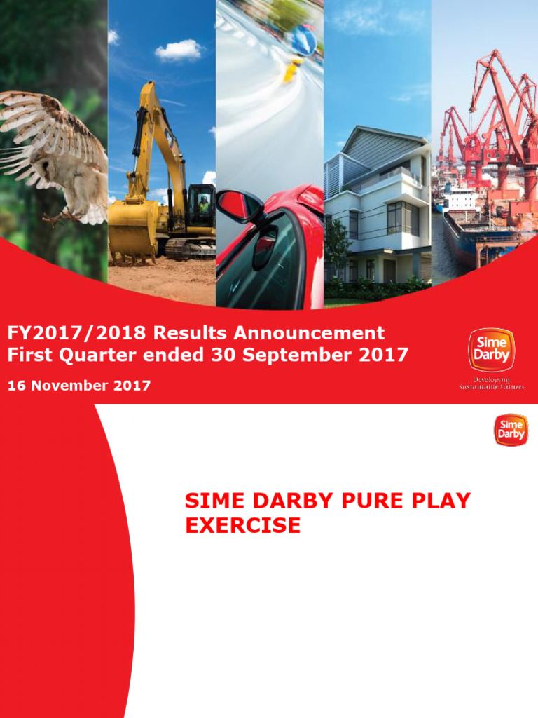 Sime Darby 1qfy18 Analyst Briefing v4.3 Final 0 | PDF | Economies