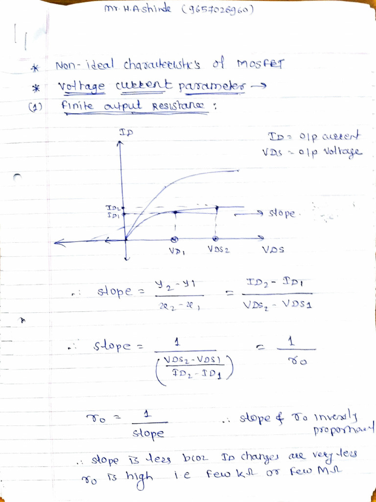 6 - Non-Ideal Characteristics of MOSFET | PDF