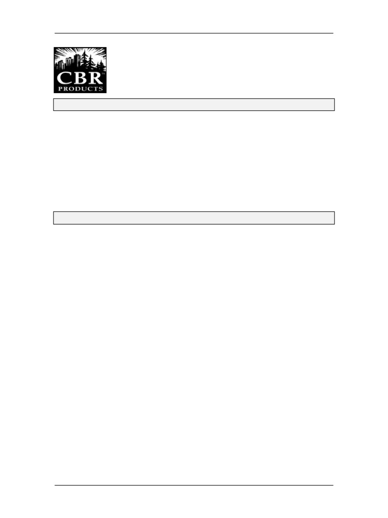 CBR MATERIAL SAFETY DATA SHEET | PDF | Safety | Occupational Safety And ...