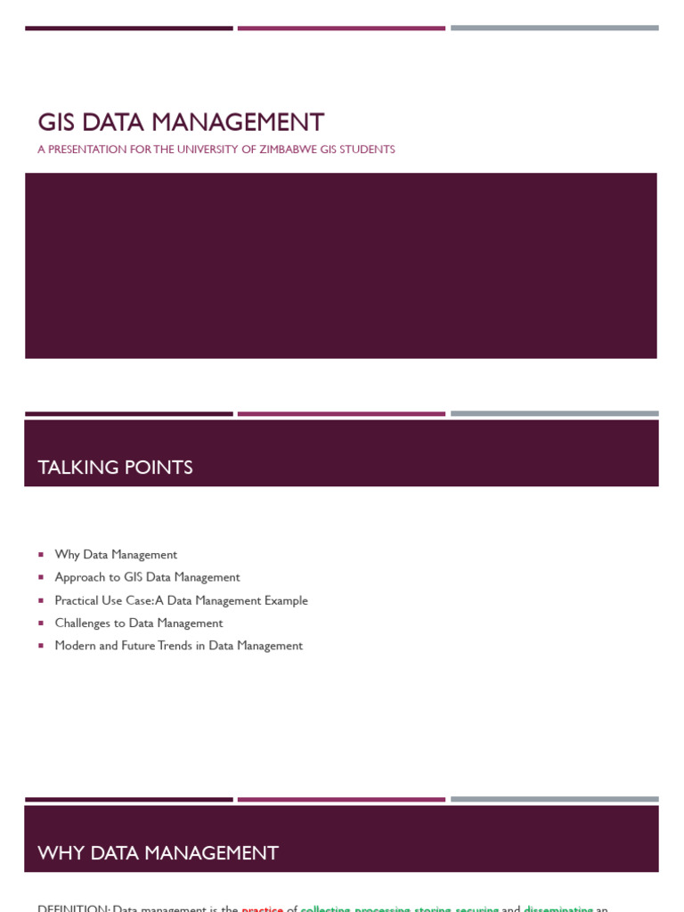 GIS Data Management - Presentation | PDF | Geographic Information ...