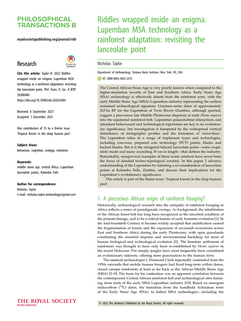 Taylor Riddles Wrapped Inside An Enigma Lupemban Msa Technology As A ...