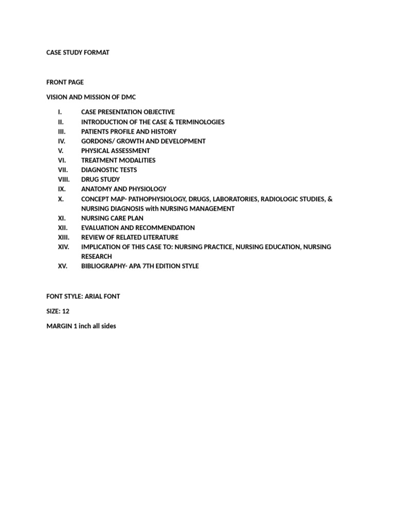 Case Study Format | PDF