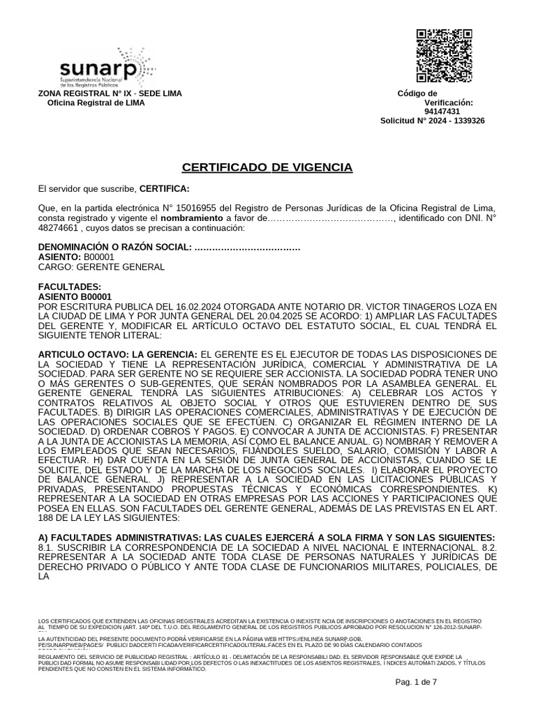 Vigencia | PDF | Pagos | Sociedad de responsabilidad limitada