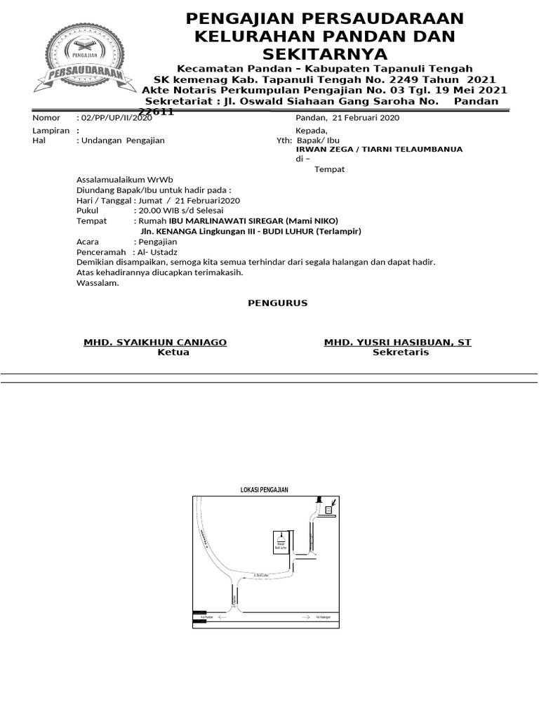 Pengajian Persaudaraan (Oke Benar 2021) | PDF