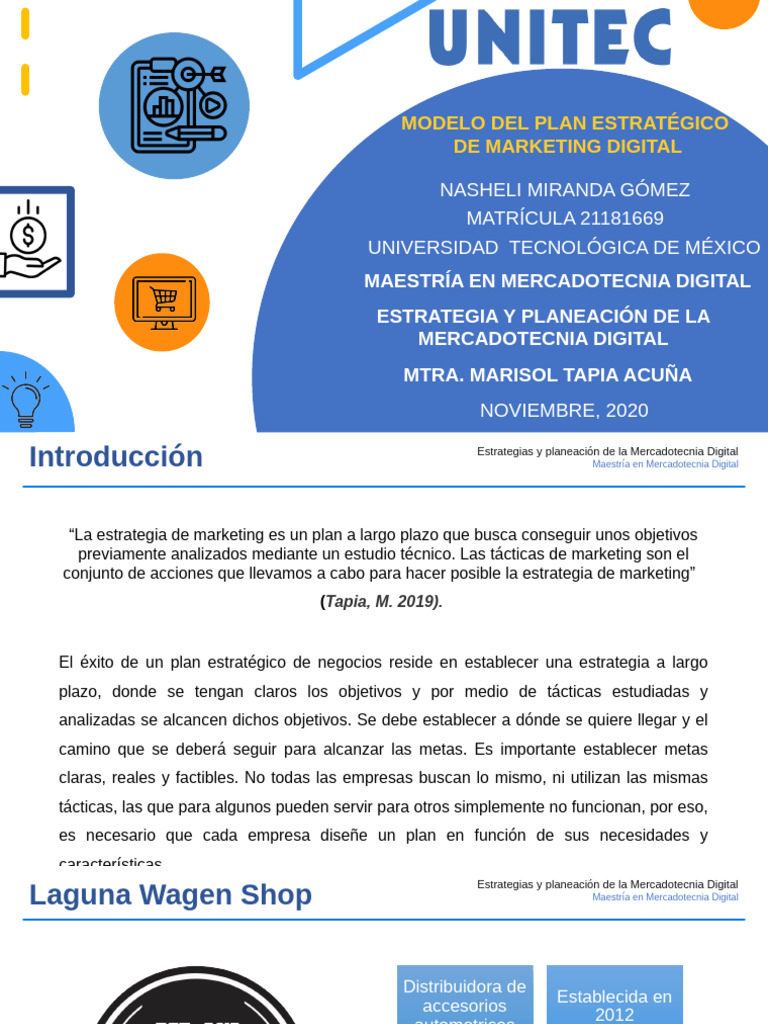 ENTREGABLE 2 Modelo Del Plan Estratégico de Marketing Digital | PDF | Marketing | Publicidad digital
