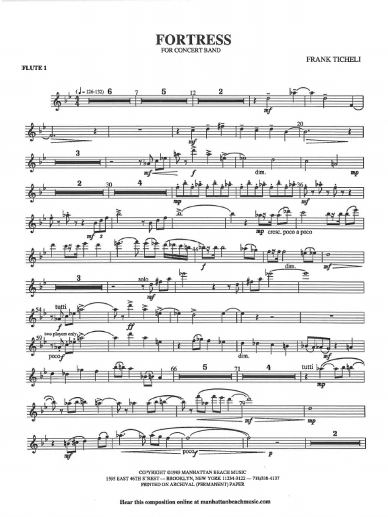 Flute 1 | PDF