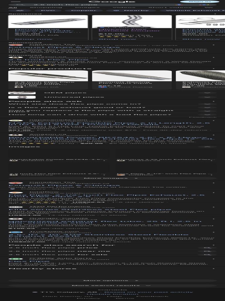 Exhaust Flex Pipe Options at Canadian Tire | PDF | Pipe (Fluid ...