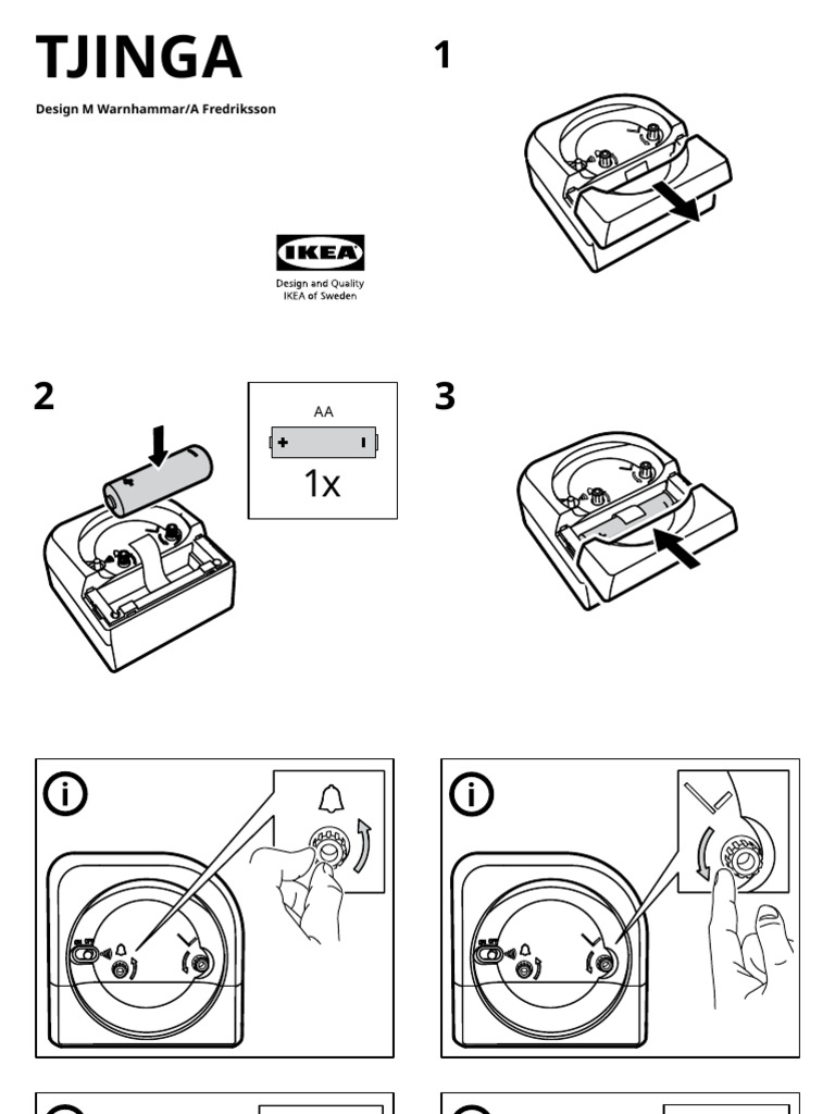 Tjinga Alarm Clock Pale Yellow AA 2335968 1 100 | PDF