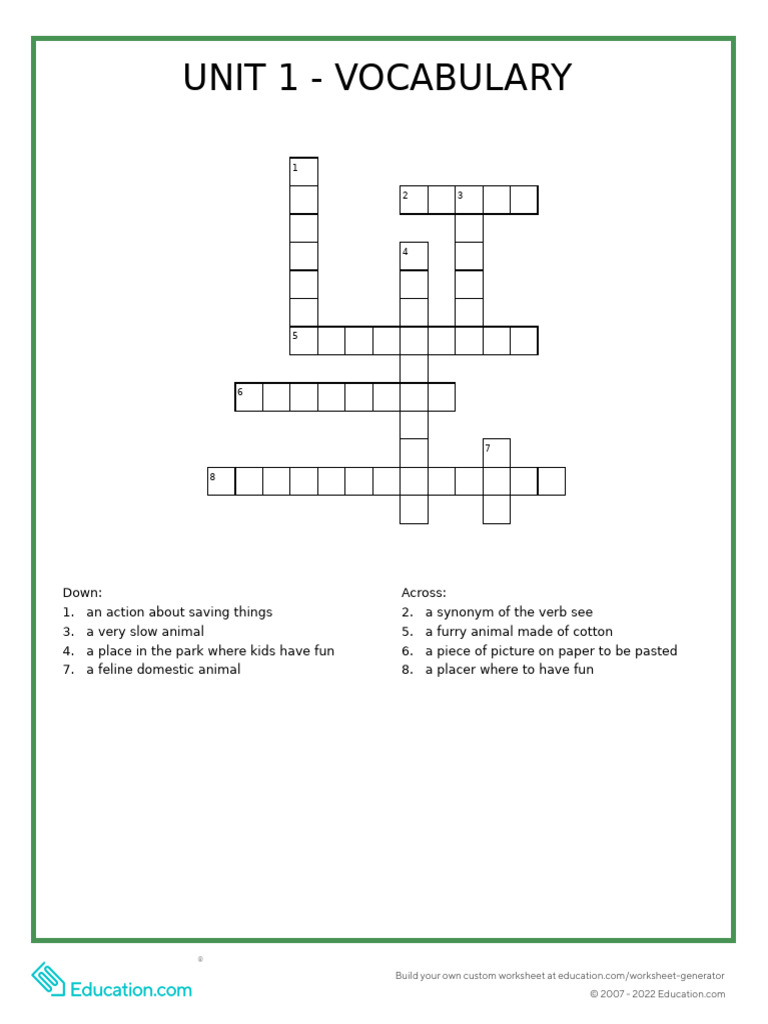 Unit 1 - Vocabulary | PDF