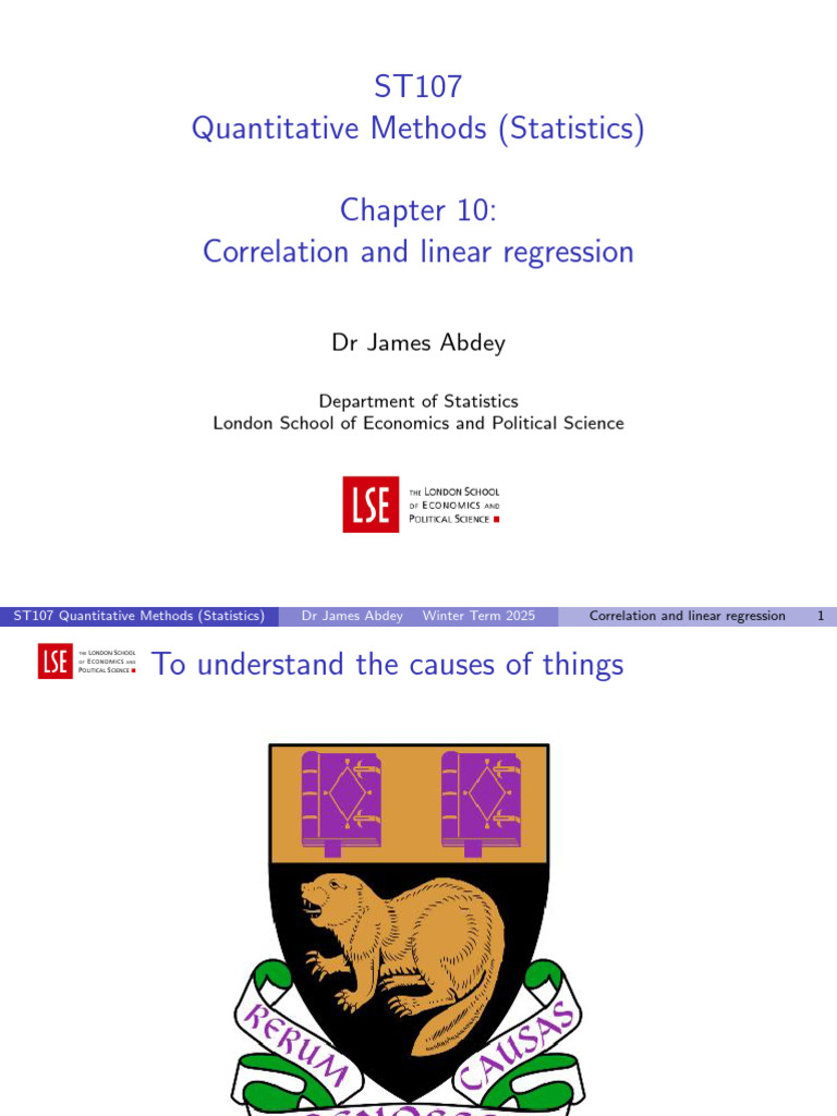 Week 10 Correlation And Linear Regression Pdf Regression Analysis Linear Regression