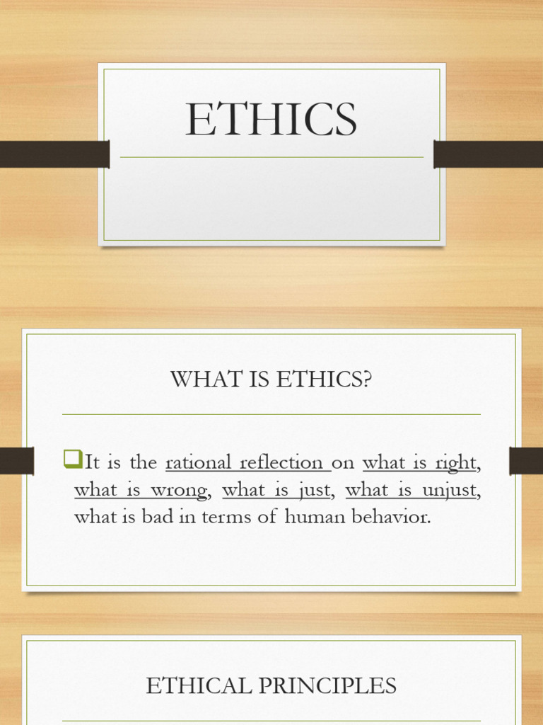 Understanding Ethics: Principles and Types | PDF