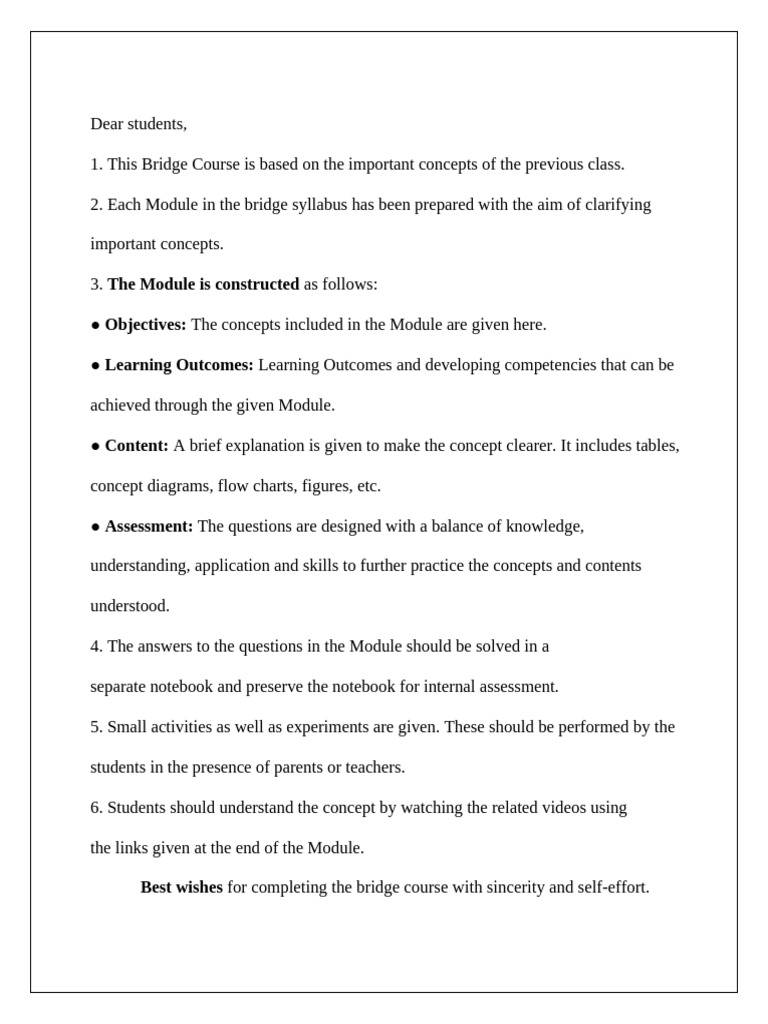 OAK Bridge Course Module 2024-25 (Class VII) - 1 | PDF | Spinning ...