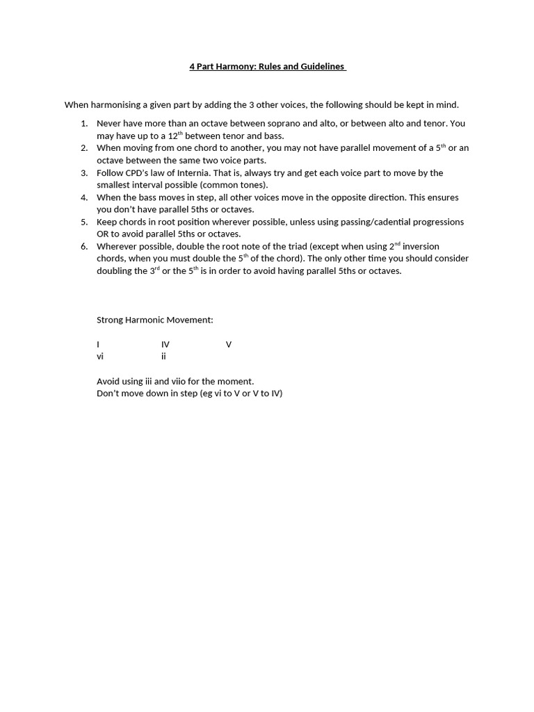 4 Part Harmonisation Rules | PDF