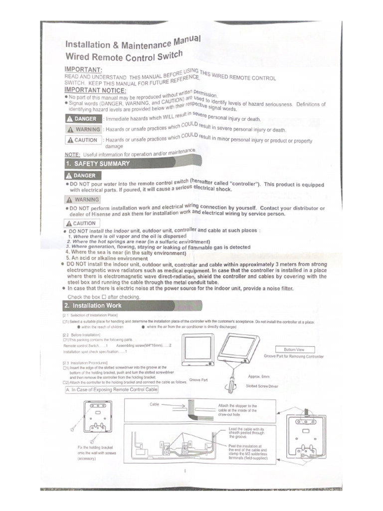Installation & Maintenance Manual | PDF