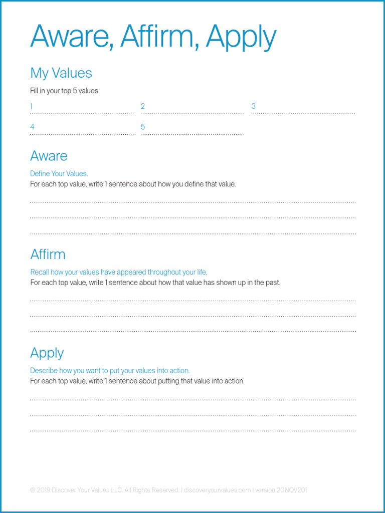 01 - Aware, Affirm, Apply | PDF