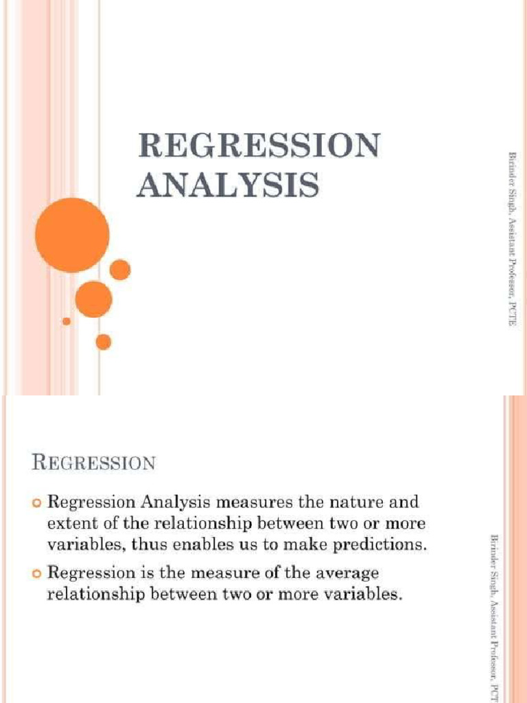 Regression Analysis | PDF