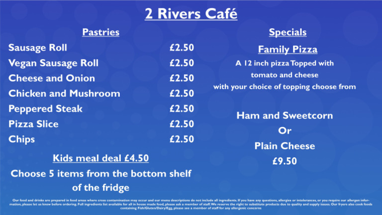 Halfway Cafe Menu | PDF