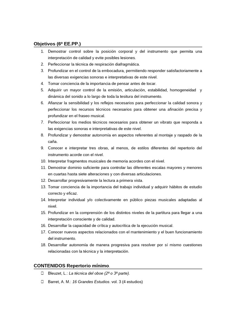 Documentación 6º Epm | PDF | Maestros | Concierto