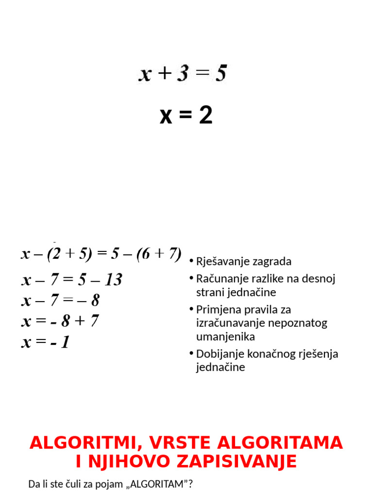 ALGORITAM VII RAZRED 2025 | PDF