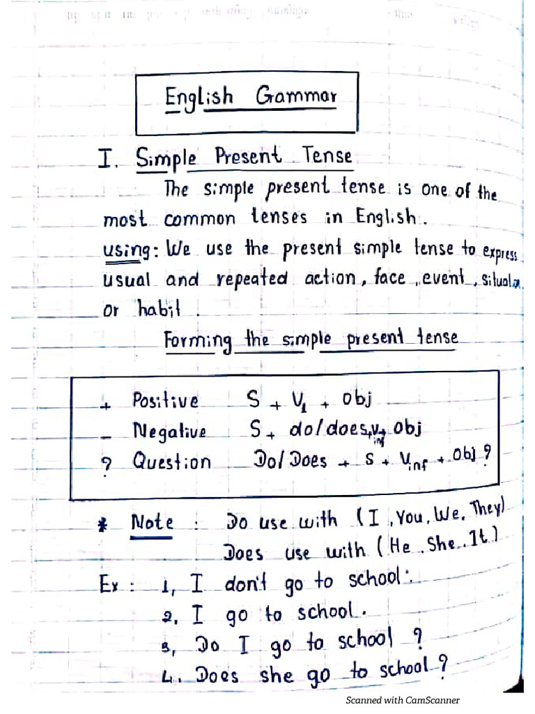 English Grammar Tenses | PDF