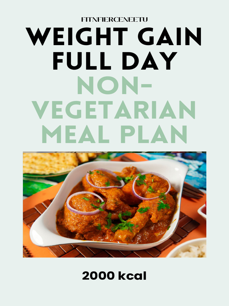 Weight Gain - Full Day Non-Vegetarian Meal Plan - Instagram | PDF