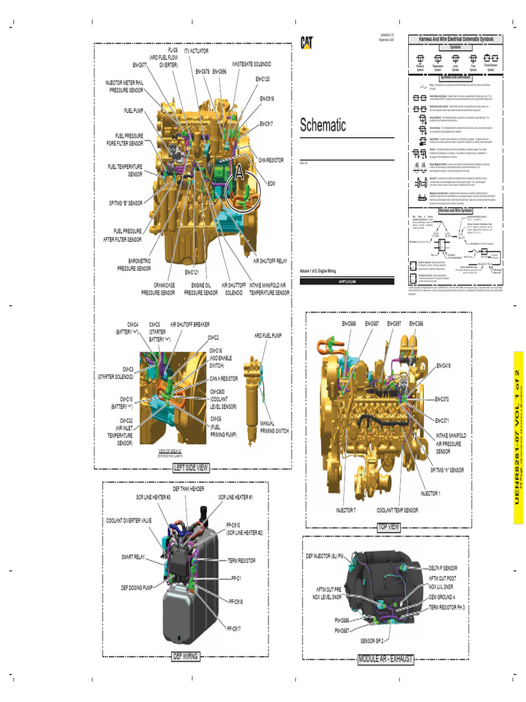 Electrical System C9.3B Industrial Engine: Left Side View | PDF ...
