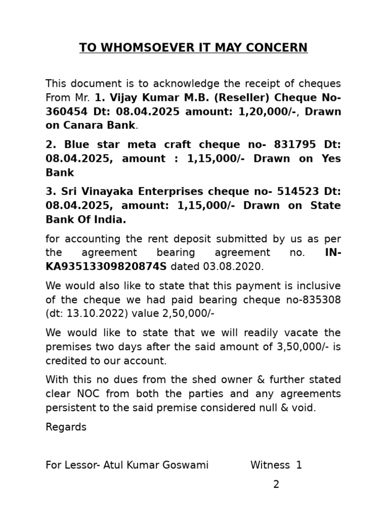 To Whomsoever It May Concern | PDF