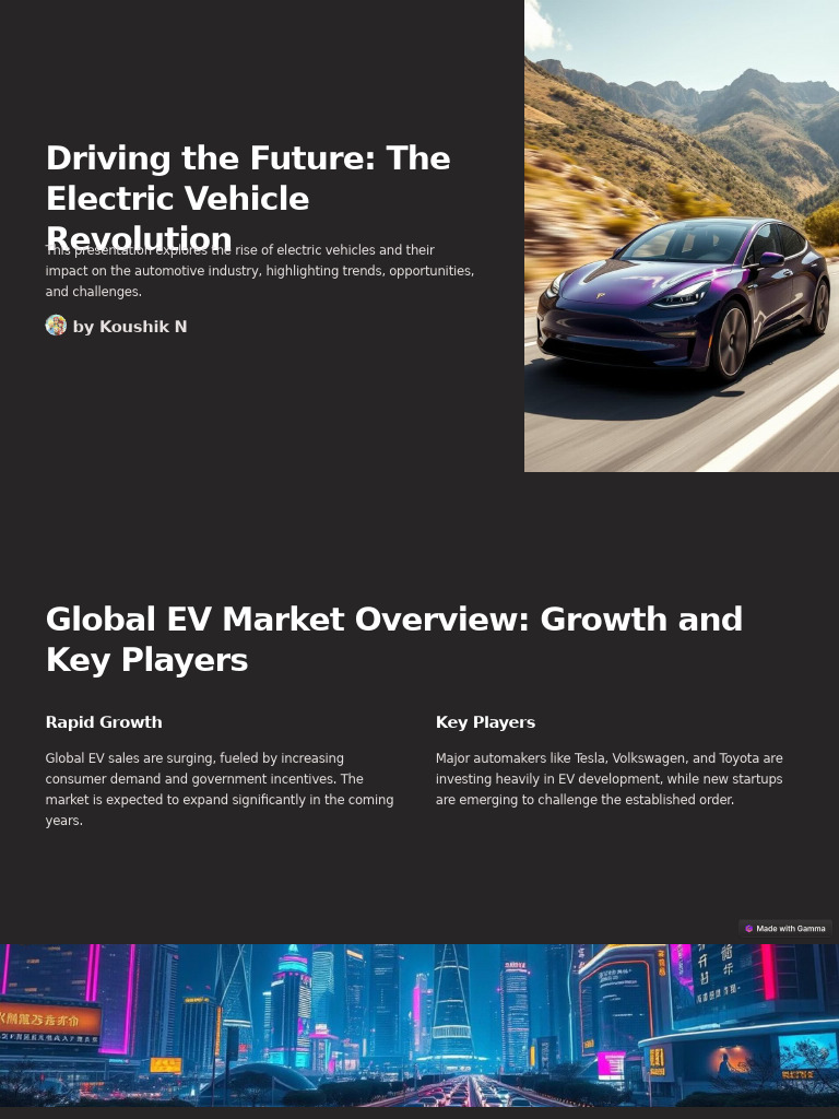 Electric Vehicle Revolution Overview | PDF | Electric Vehicle ...