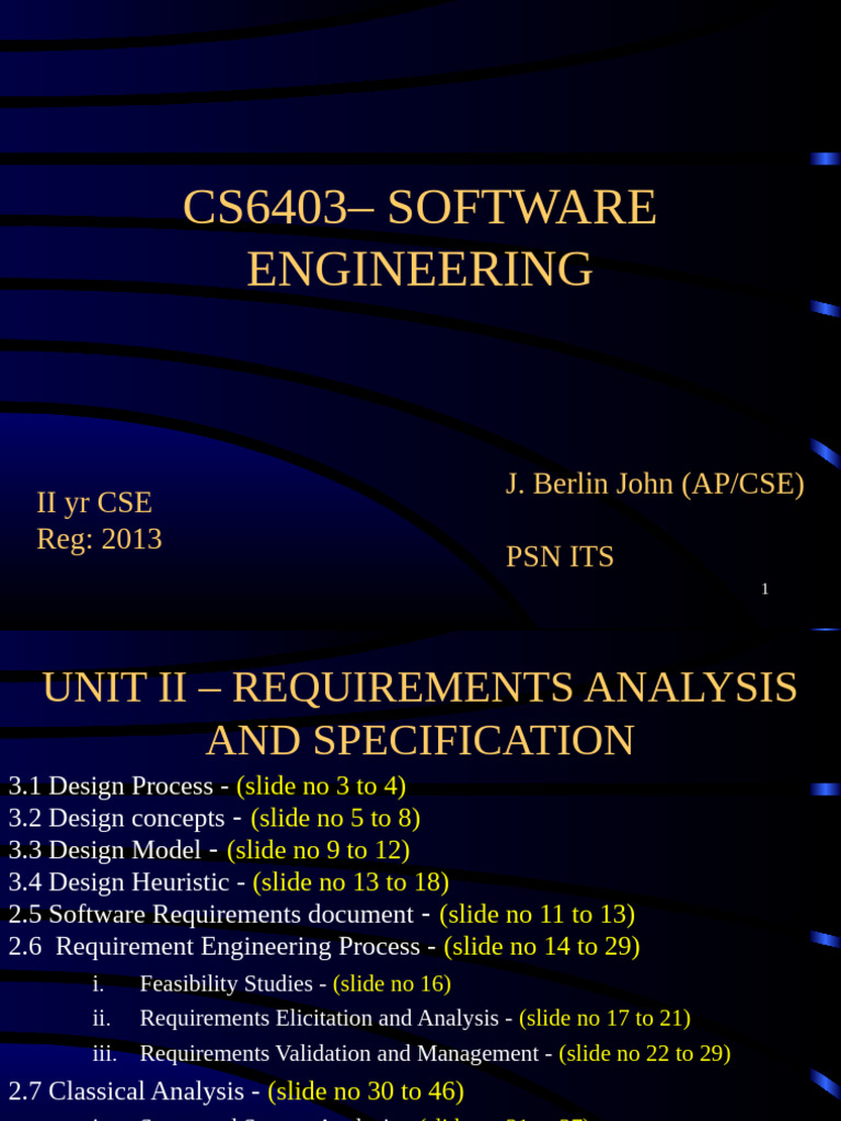 CS8494 Software Engineering (Unit 3) | PDF | Abstraction (Computer Science) | Information