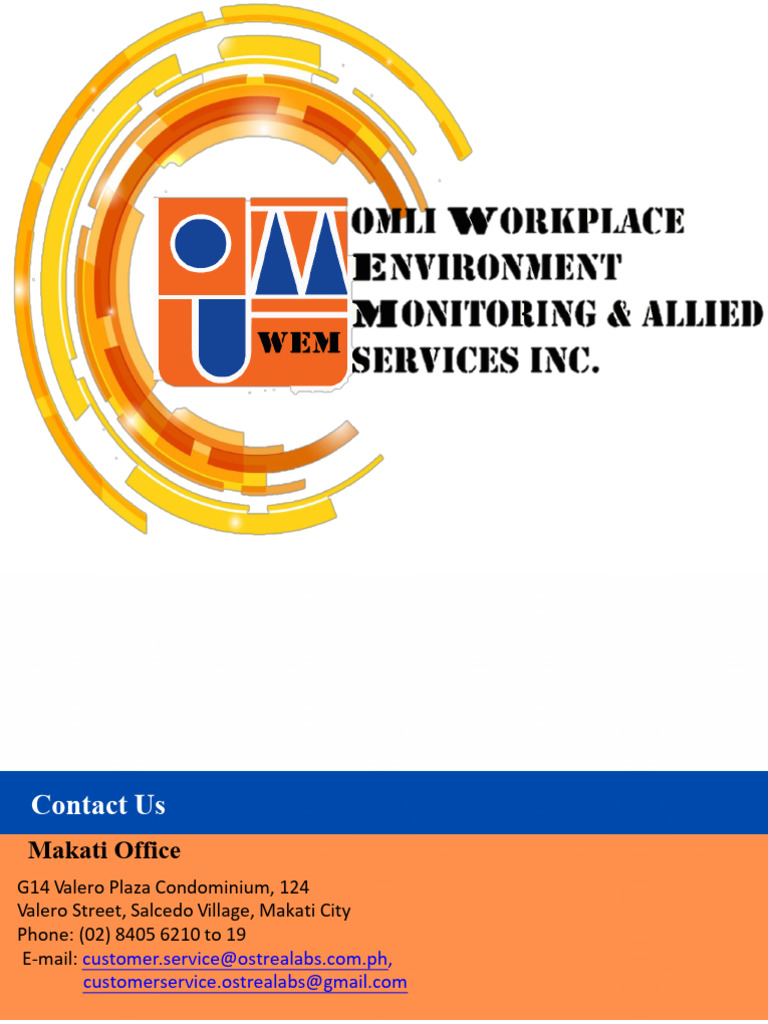 OMLI WEM Environmental Monitoring Services | PDF | Hazards ...