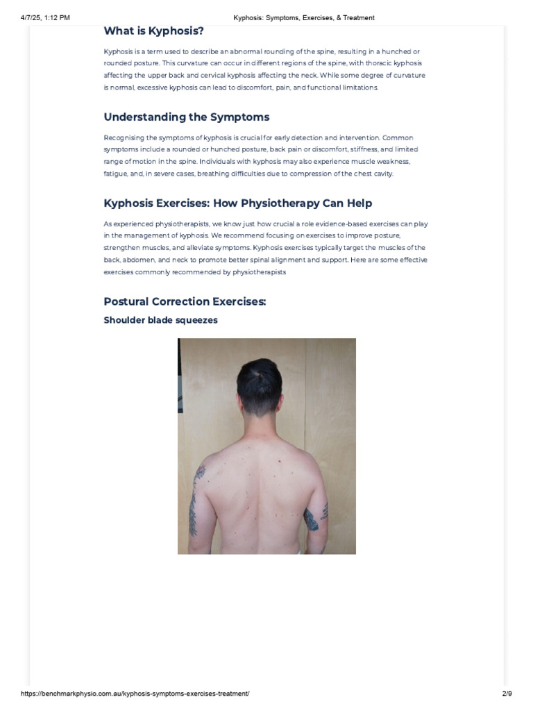 Kyphosis - Symptoms, Exercises, & Treatment-2-8 | PDF | Vertebral Column | Musculoskeletal System