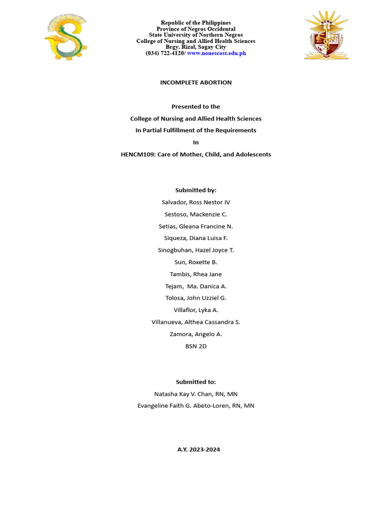 Latest File For Case Pres Team 3 | PDF | Miscarriage | Abortion