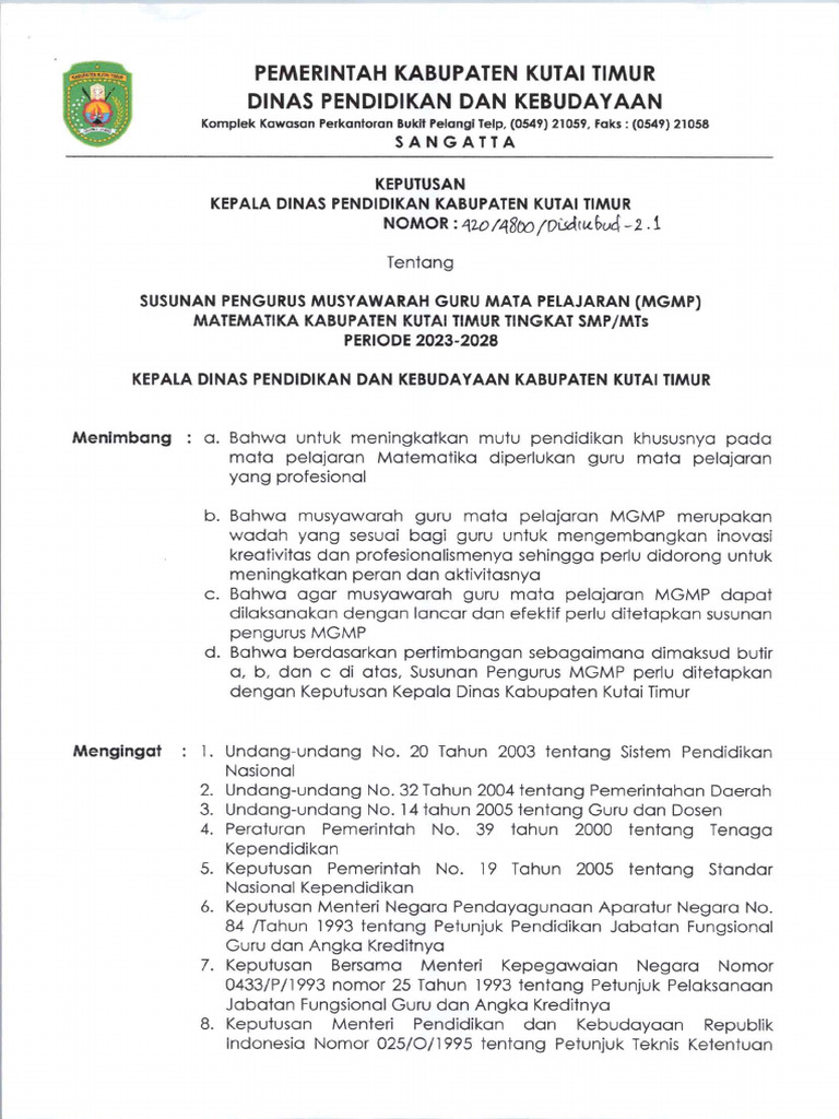 SK MGMP MATEMATIKA | PDF