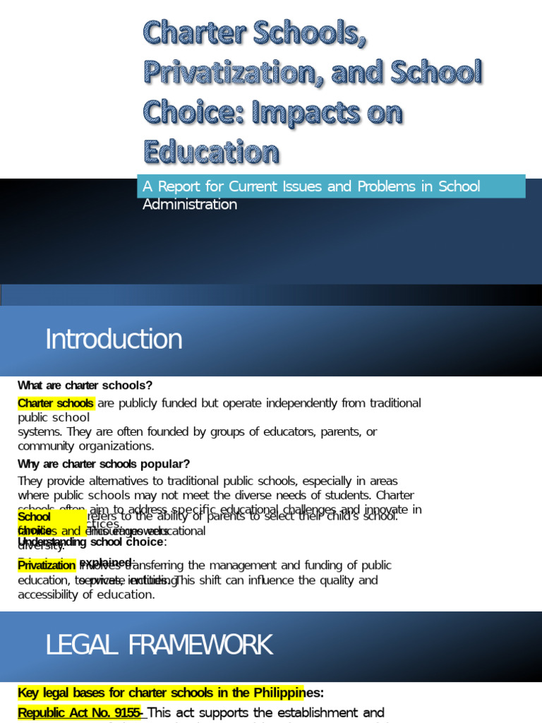 Charter Schools: Issues and Insights | PDF | Privatization | Charter School