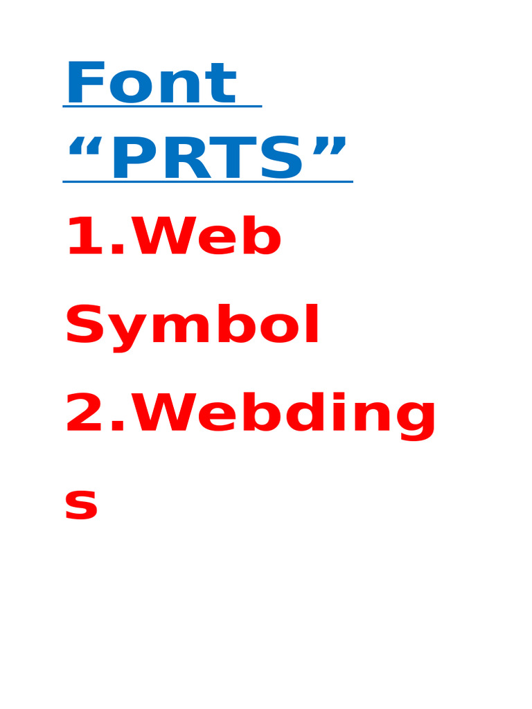 Important Fonts | PDF