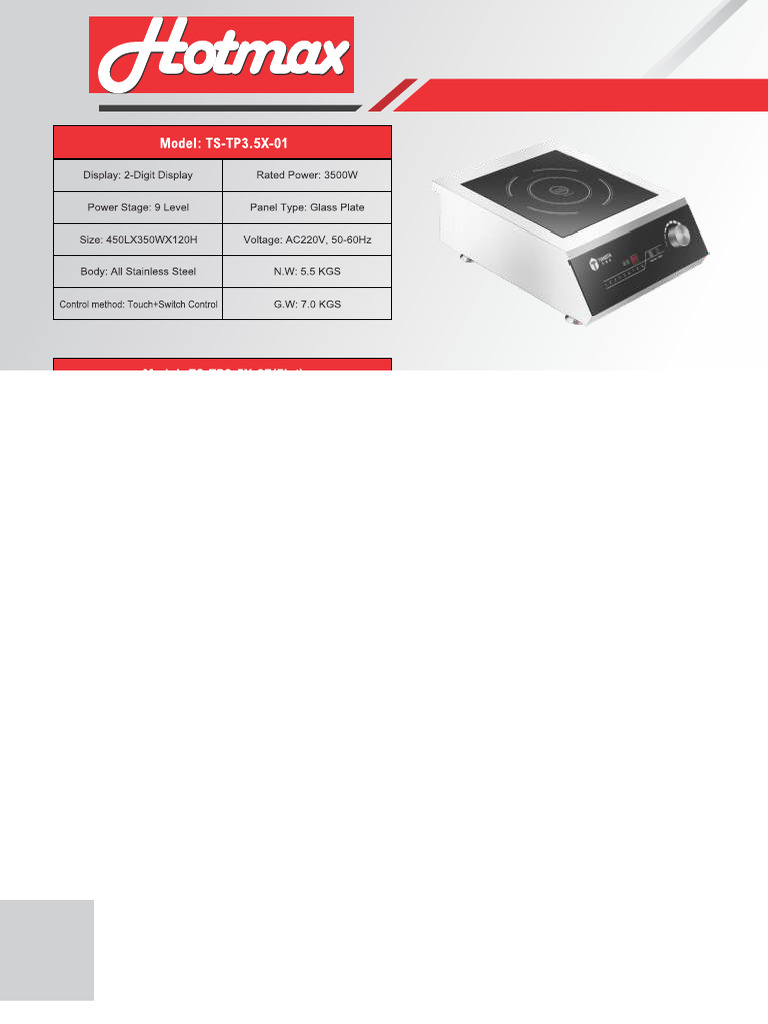 Hotmax TS TP3.5X-01 | PDF
