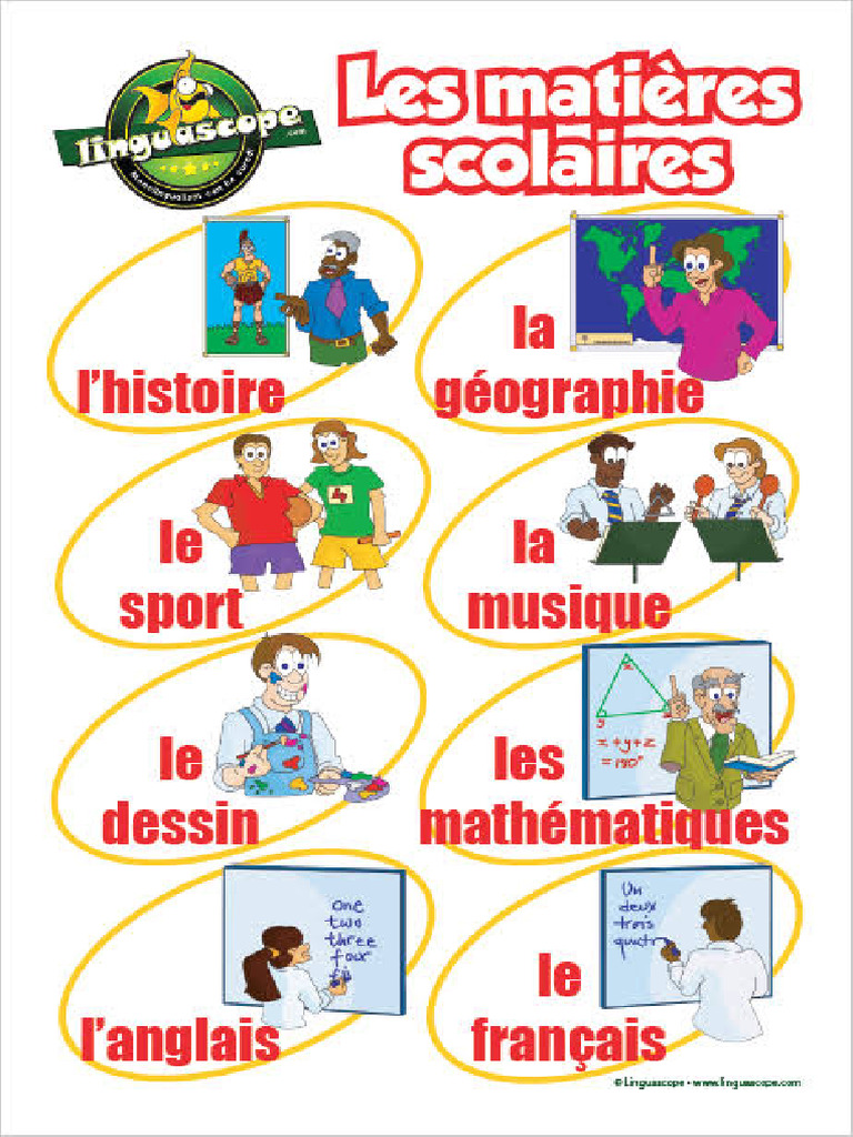 Les Matieres Scolaires | PDF