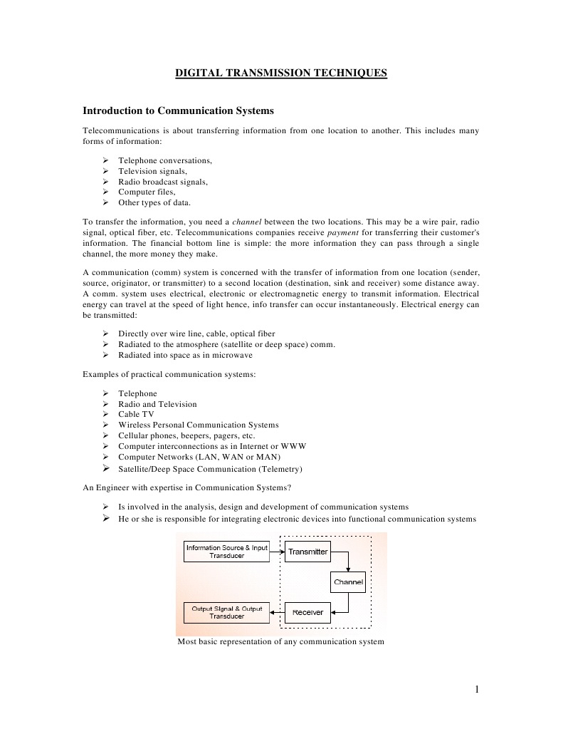 Digital Transmission Techniques | PDF | Sampling (Signal Processing ...