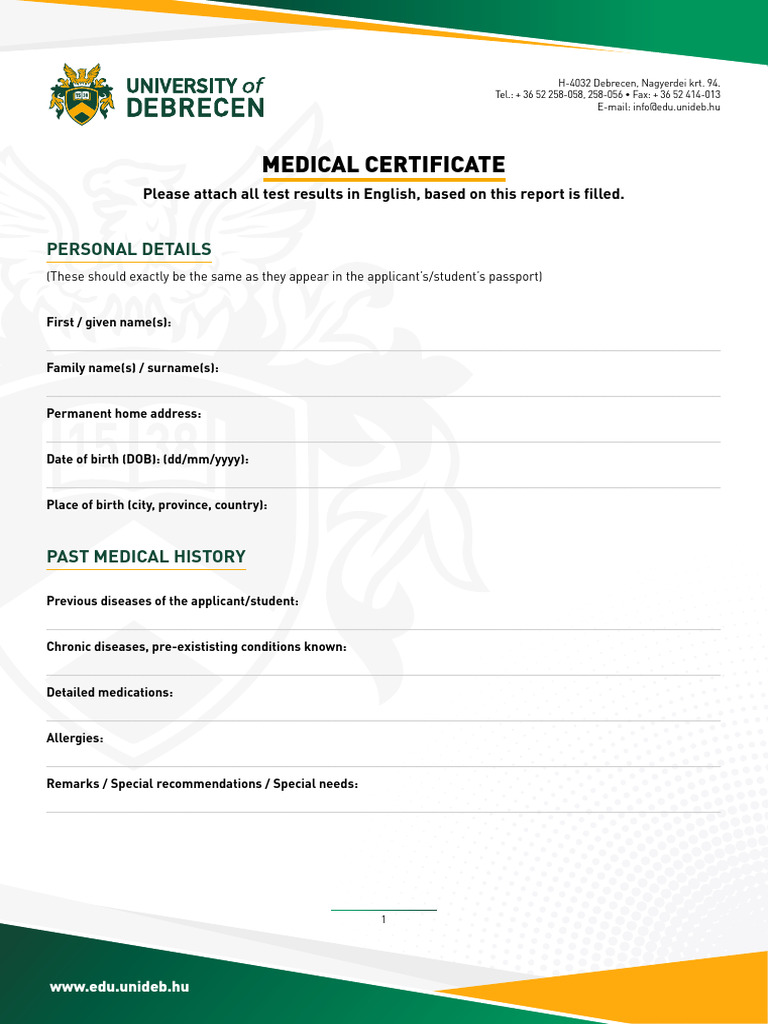Medical Certificate B 1 1 | PDF | Measles | Vaccination